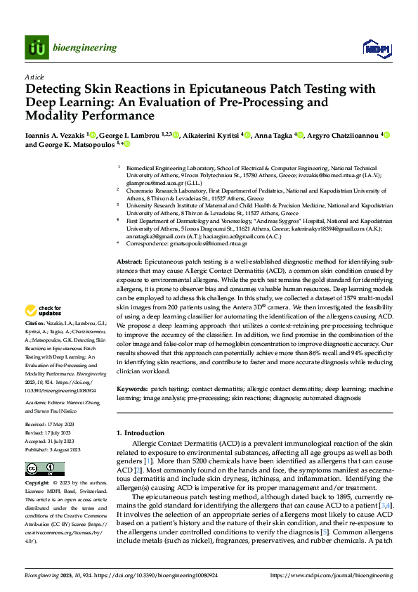(PDF) Detecting Skin Reactions in Epicutaneous Patch Testing with Deep ...
