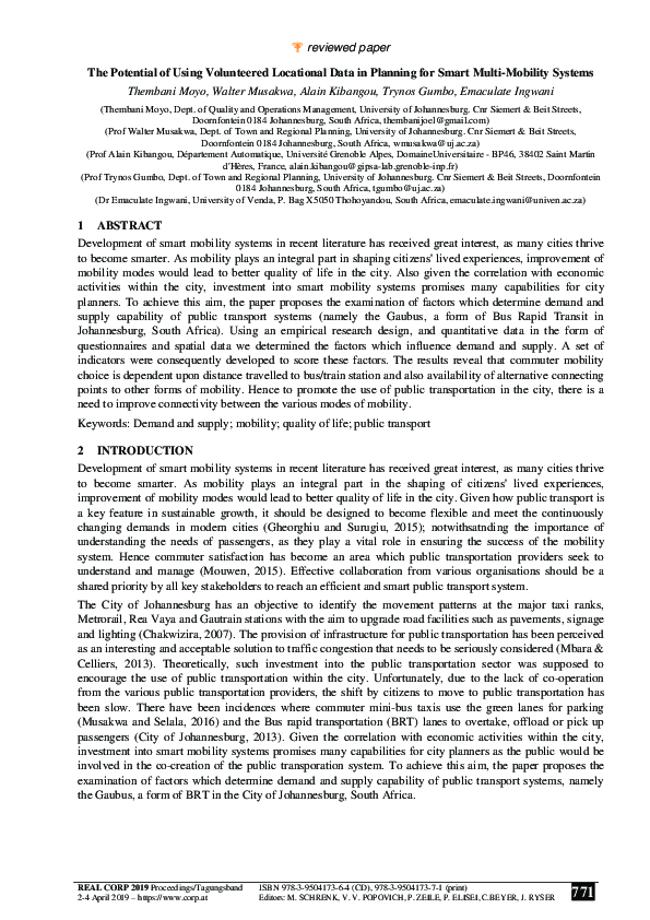 (PDF) The Potential of Using Volunteered Locational Data in Planning ...