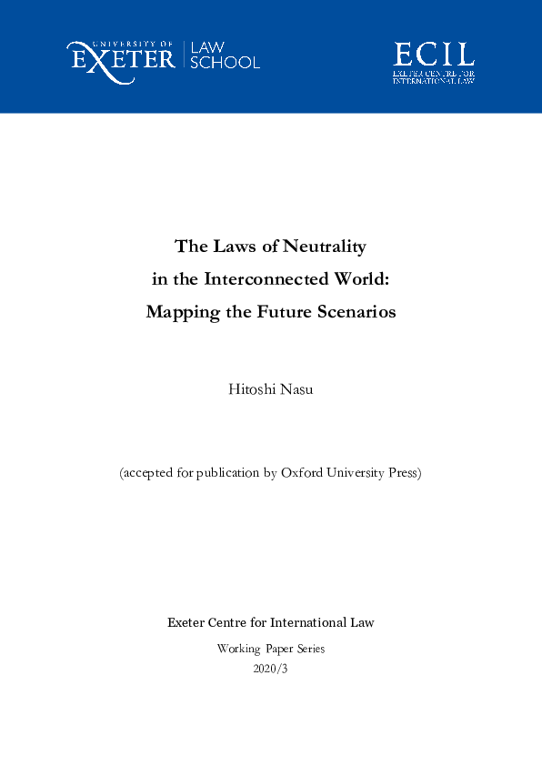 (PDF) The Laws of Neutrality in the Interconnected World