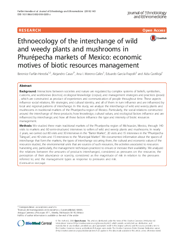 (PDF) Ethnoecology of the interchange of wild and weedy plants and ...