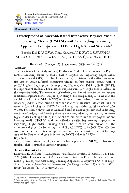 (PDF) Development of Android-Based Interactive Physics Mobile Learning ...