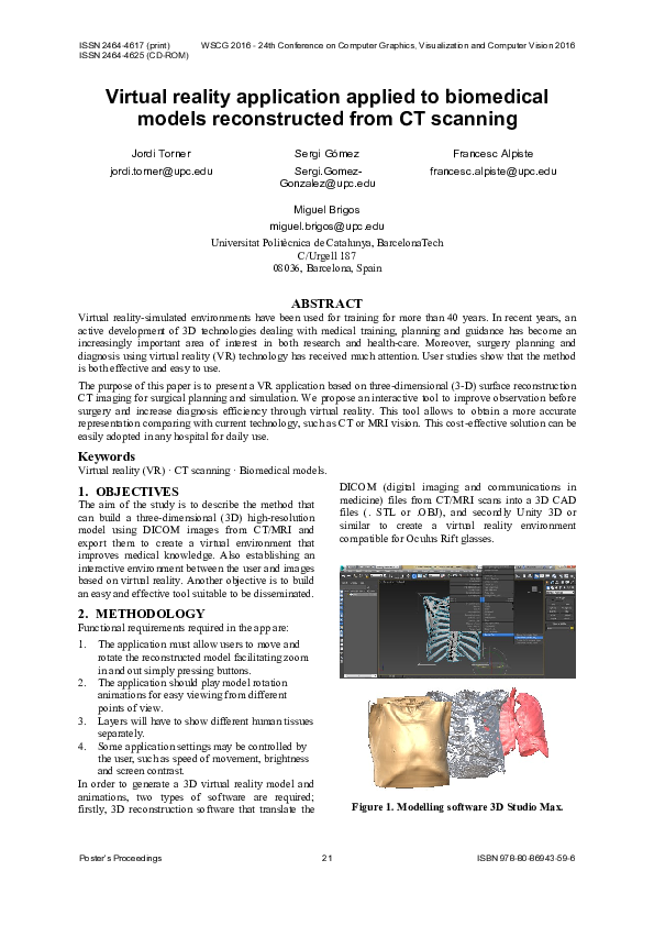 (PDF) Virtual reality application applied to biomedical models ...