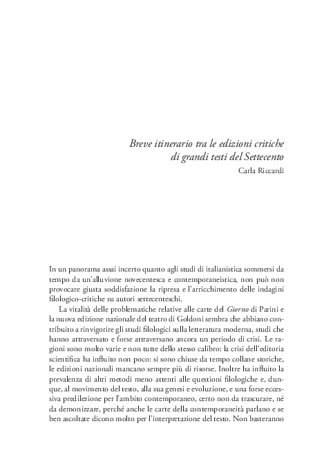 (PDF) Short itinerary between critical editions of the most important ...