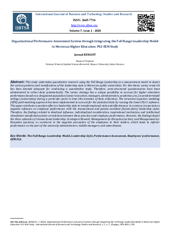 (PDF) Organizational Performance Assessment System through Integrating ...