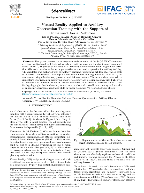 (PDF) Virtual Reality Applied to Artillery Observation Training with ...