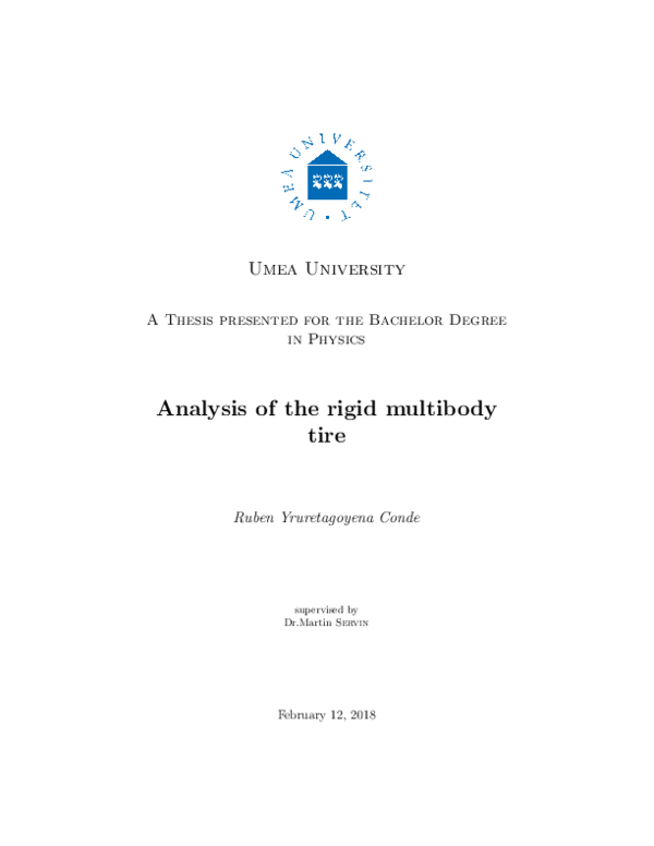 (PDF) Analysis of the rigid multibody tire