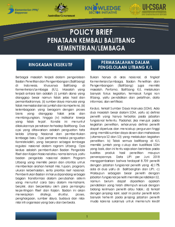 (PDF) CONTOH POLICY BRIEF