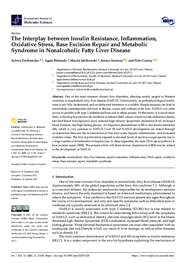 (PDF) The Interplay between Insulin Resistance, Inflammation, Oxidative ...