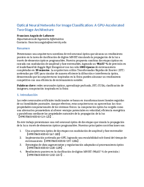 (PDF) Optical Neural Networks for Image Classification: A GPU ...