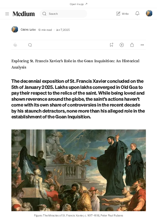 (PDF) Exploring St Francis Xavier’s Role in the Goan Inquisition A ...
