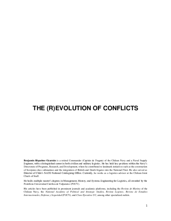 (PDF) THE (R)EVOLUTION OF CONFLICTS