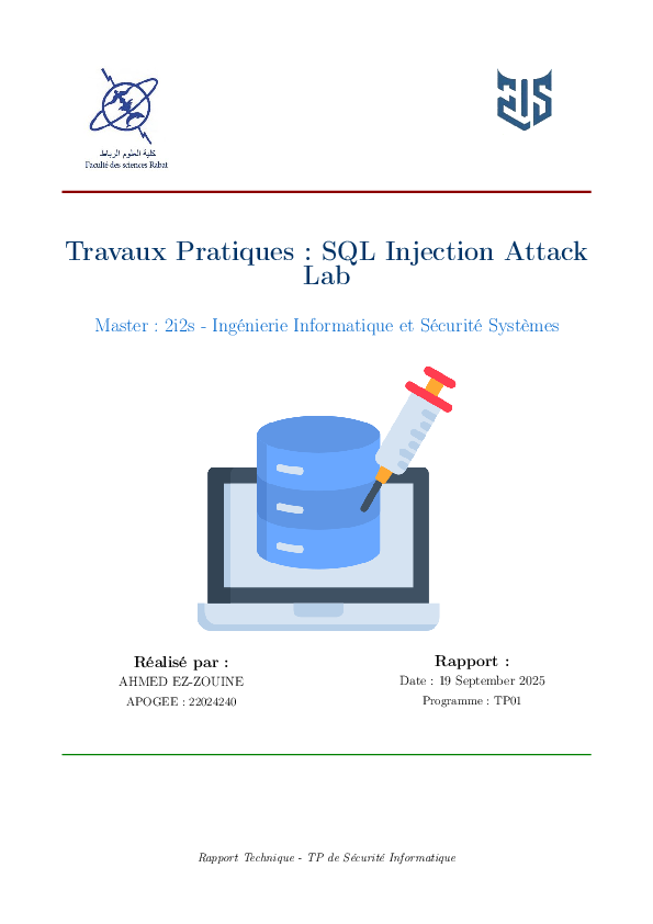 (PDF) SQL Injection Attack Lab