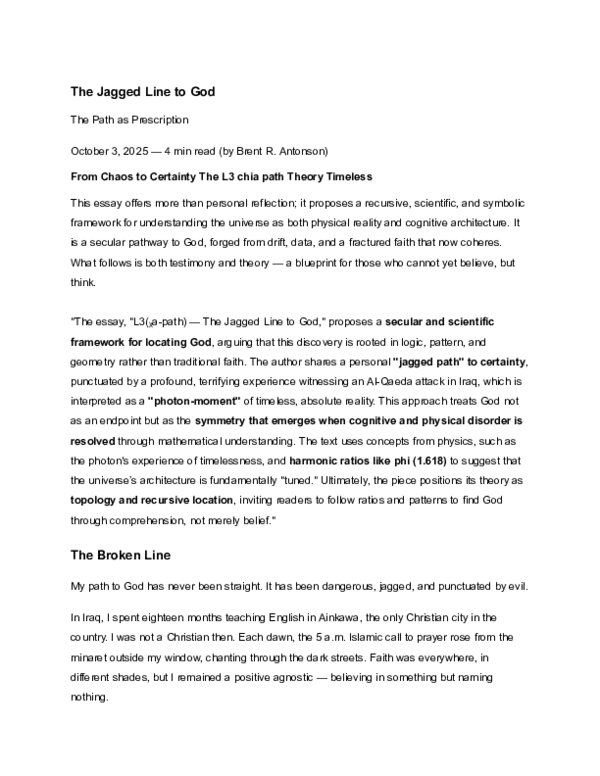 (PDF) The Jagged Line to God