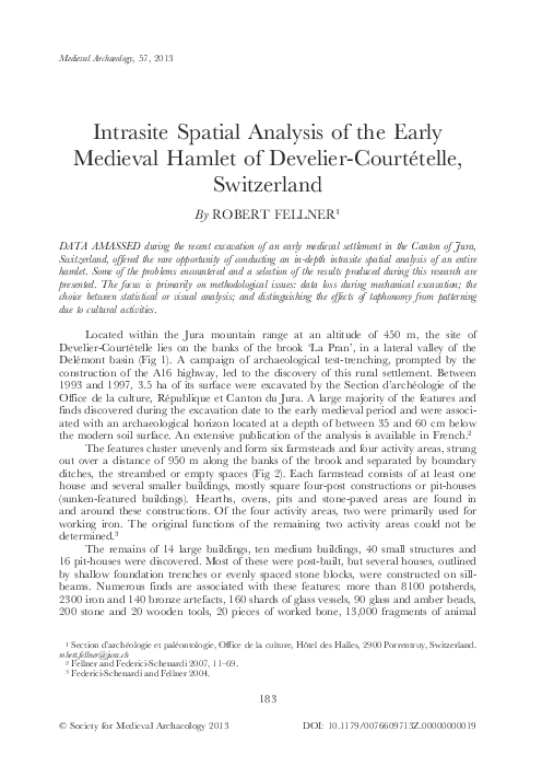 (PDF) Intrasite Spatial Analysis of the Early Medieval Hamlet of ...