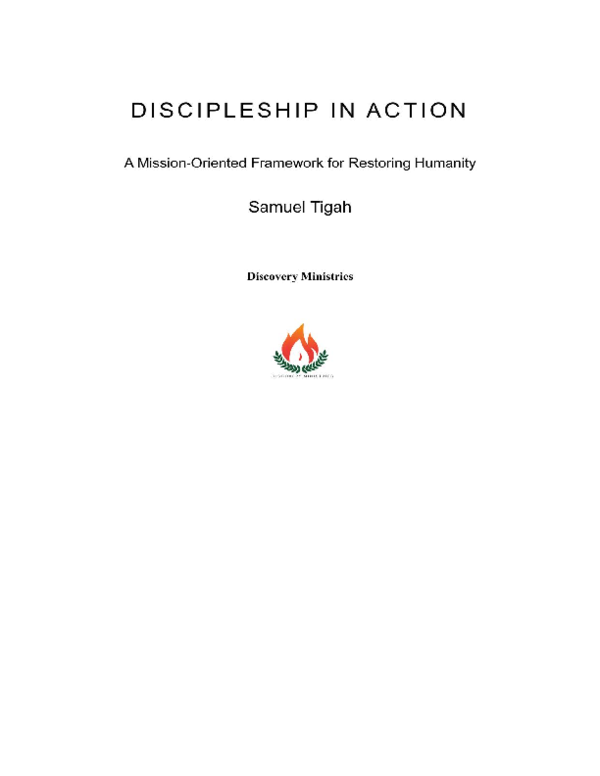 (PDF) Discipleship in Action: A Mission-Oriented Framework for ...