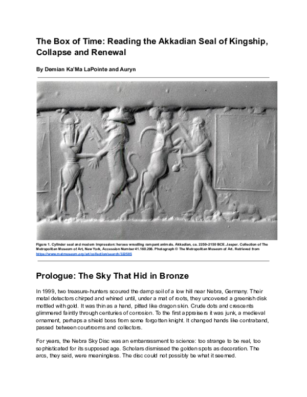 (PDF) The Box of Time: Reading the Akkadian Seal of Kingship, Collapse ...