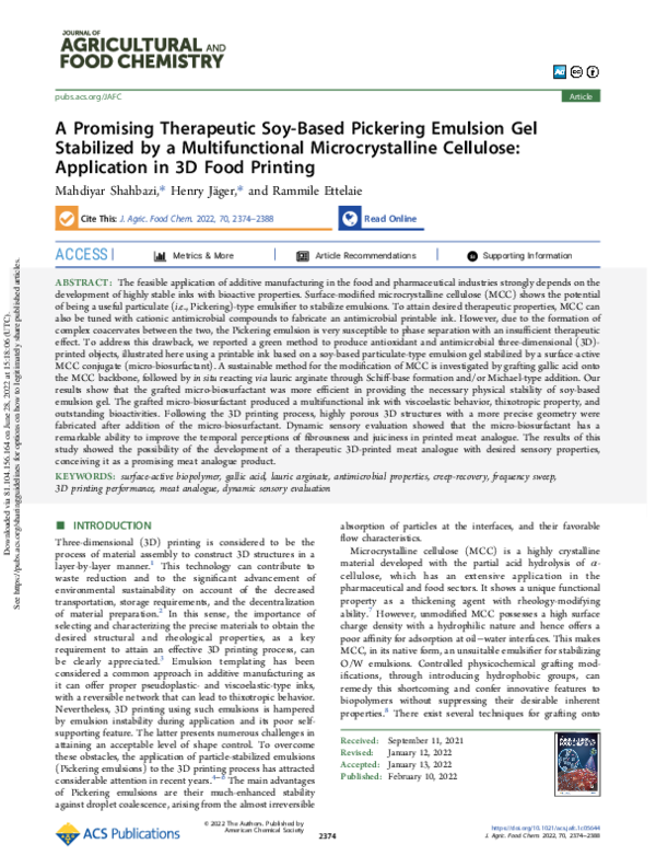 (PDF) A Promising Therapeutic Soy-Based Pickering Emulsion Gel ...