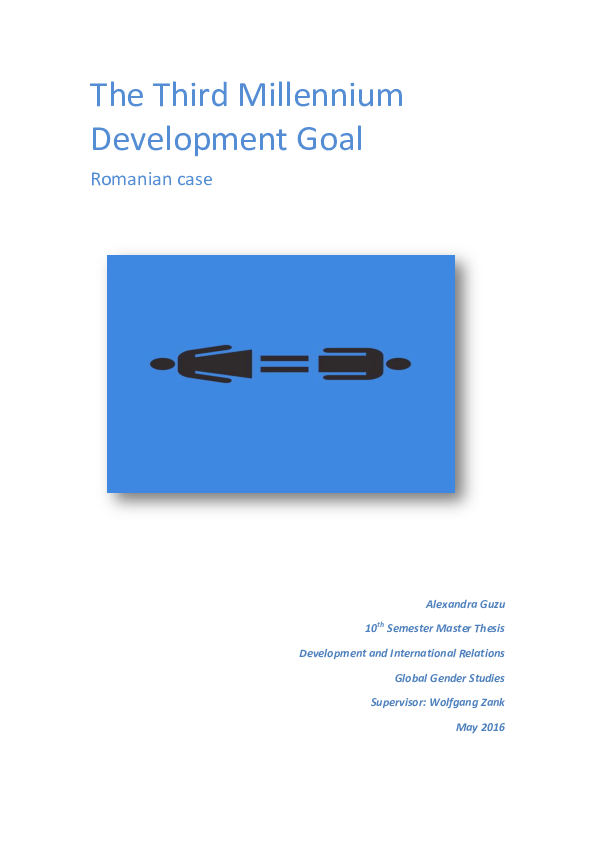 (PDF) The Third Millennium Development Goal