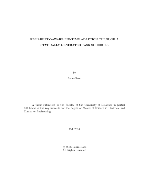 (PDF) Reliability-Aware Runtime Adaption Through a Statically Generated ...