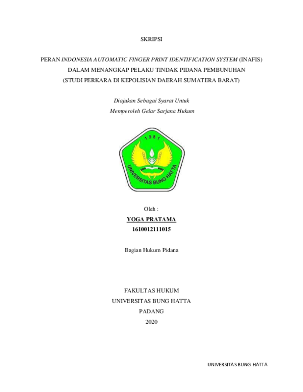(PDF) Peran Indonesia Automatic Finger Print Identification System ...