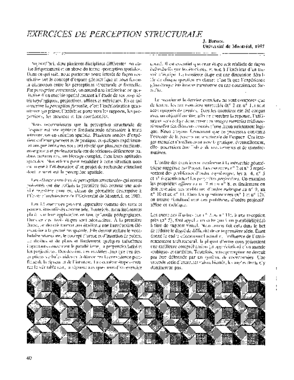 (PDF) Exercices de perception structurale