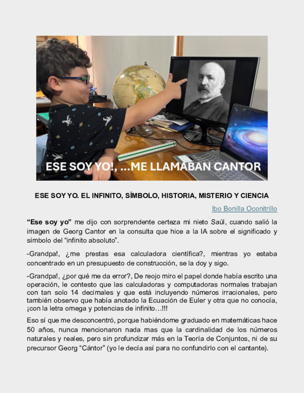 (PDF) ESE SOY YO. EL INFINITO, SÍMBOLO, HISTORIA, MISTERIO Y CIENCIA