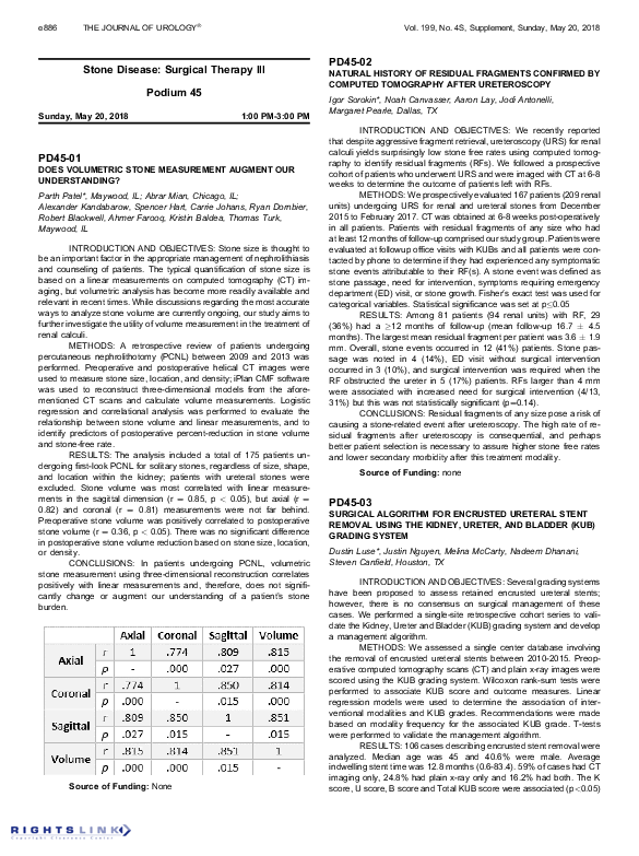 (PDF) PD45-01 Does Volumetric Stone Measurement Augment Our Understanding?