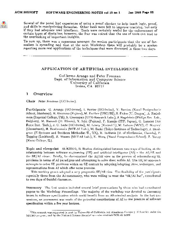 (PDF) Application of artificial intelligence