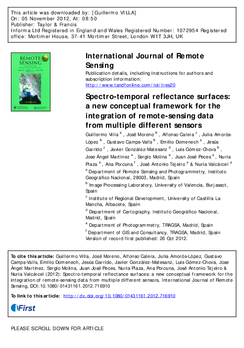 (PDF) Spectro-temporal reflectance surfaces: a new conceptual framework for the integration of ...