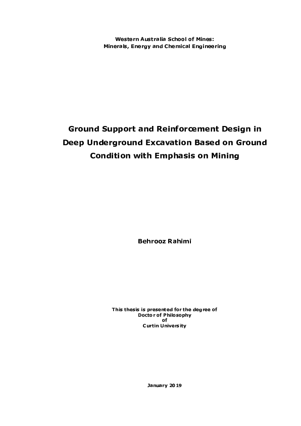 (PDF) Ground Support and Reinforcement Design in Deep Underground ...