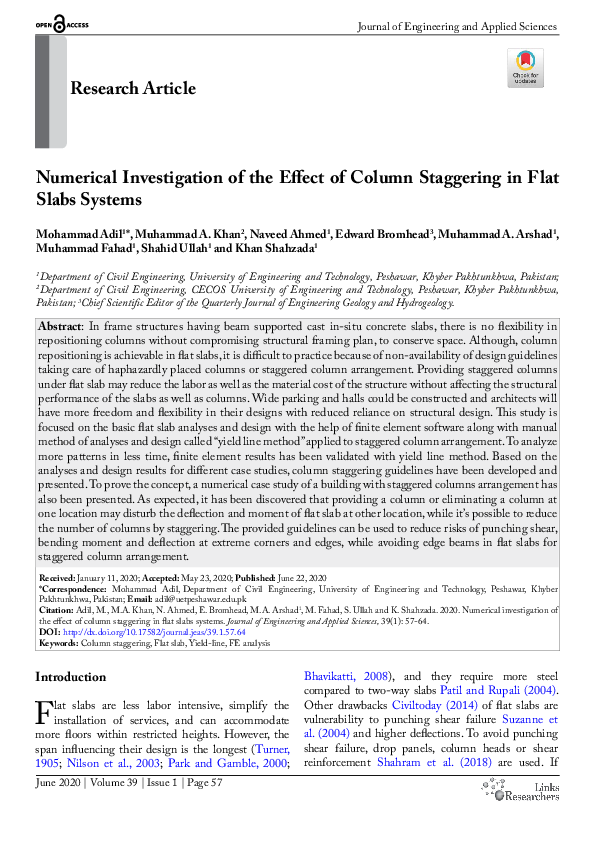 (PDF) Numerical Investigation of the Effect of Column Staggering in ...