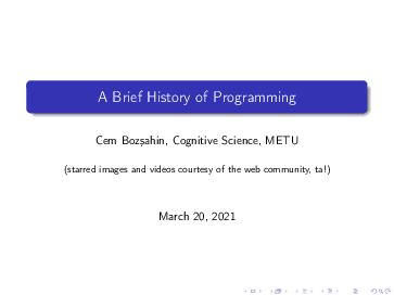 (PDF) A Brief History of Programming