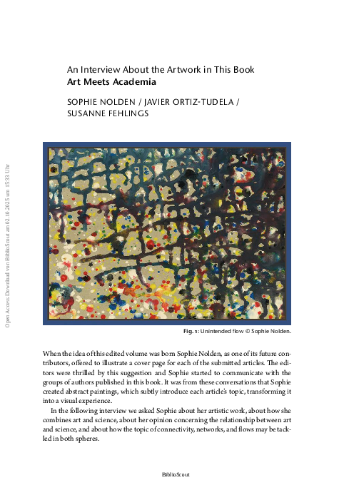 (PDF) An Interview About the Artwork in This Book Art Meets Academia