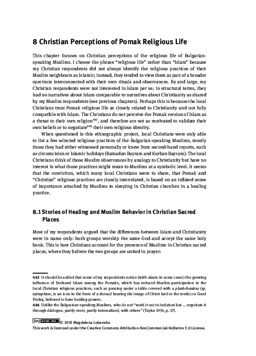 (PDF) 8 Christian Perceptions of Pomak Religious Life