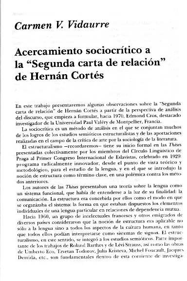 (PDF) Acercamiento sociocrítico a la "Segunda carta de relación" de ...