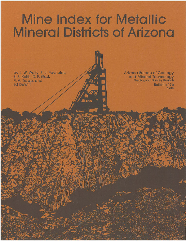 (PDF) Mine Index for Metallic Mineral Districts of Arizona