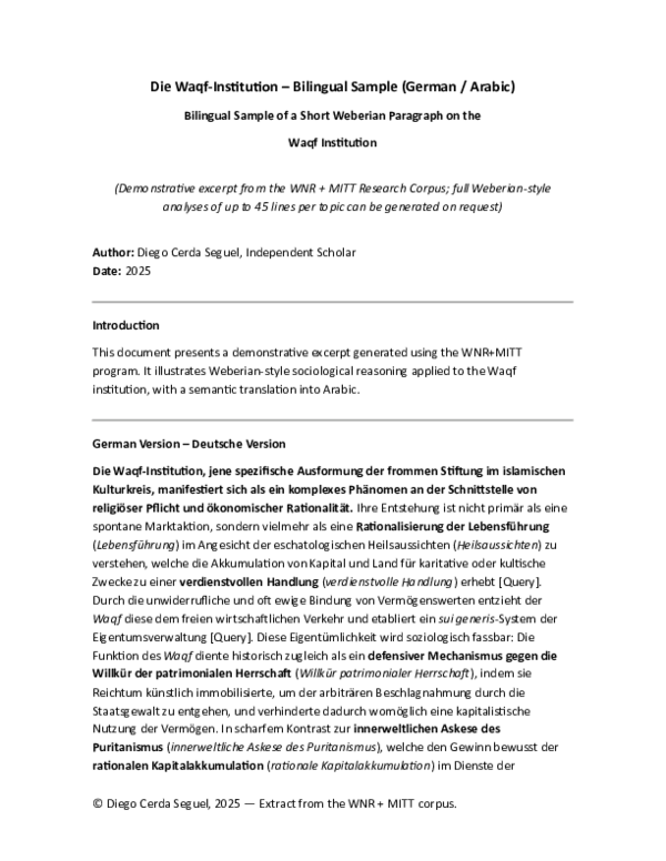 (PDF) Die Waqf - WNR 2025 (sample)