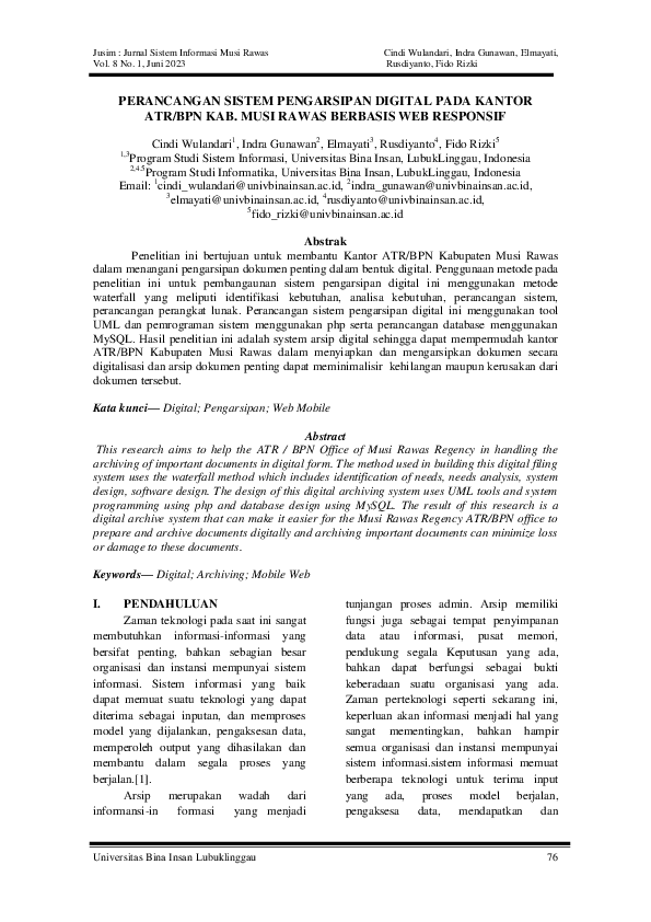 (PDF) Perancangan Sistem Pengarsipan Digital Pada Kantor Atr/BPN Kab ...