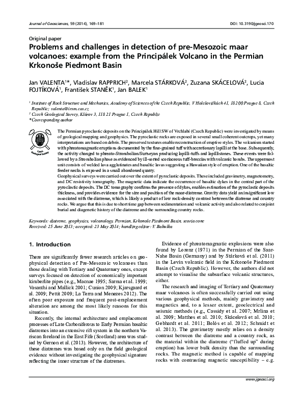 (PDF) Problems and challenges in detection of pre-Mesozoic maar ...