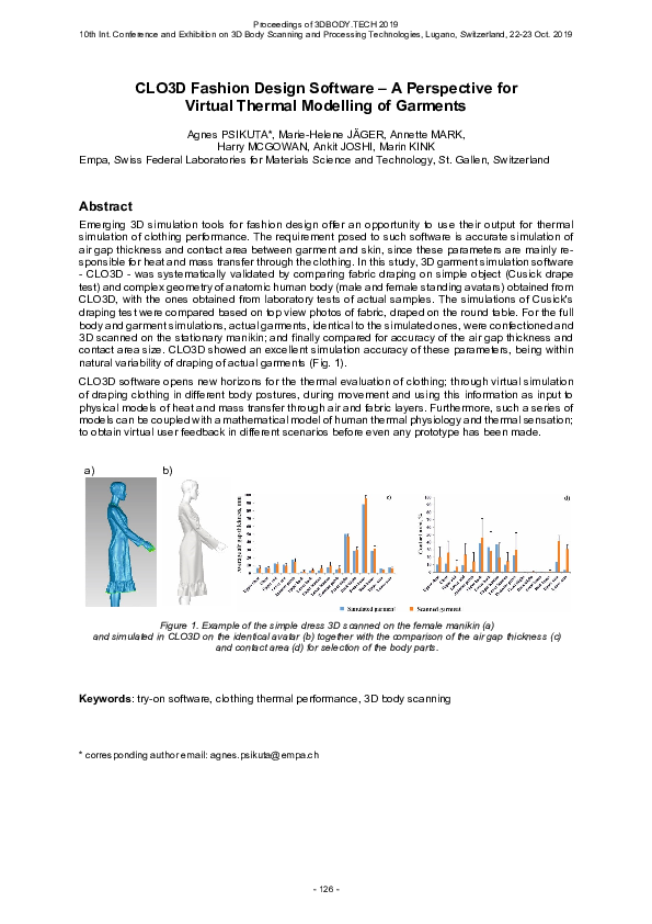 (PDF) CLO3D Fashion Design Software - A Perspective for Virtual Thermal ...