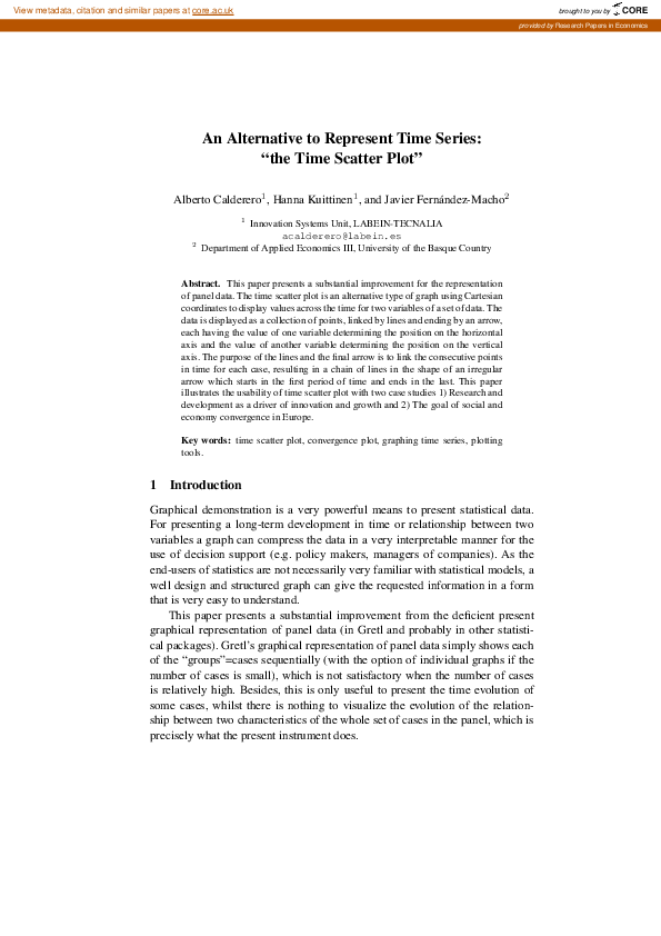 (PDF) An Alternative to Represent Time Series: the Time Scatter Plot