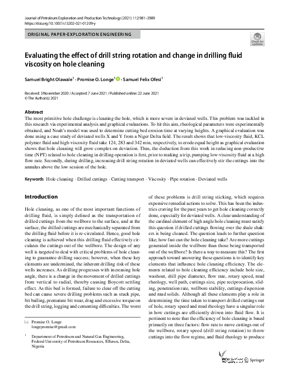 (PDF) Evaluating the effect of drill string rotation and change in ...