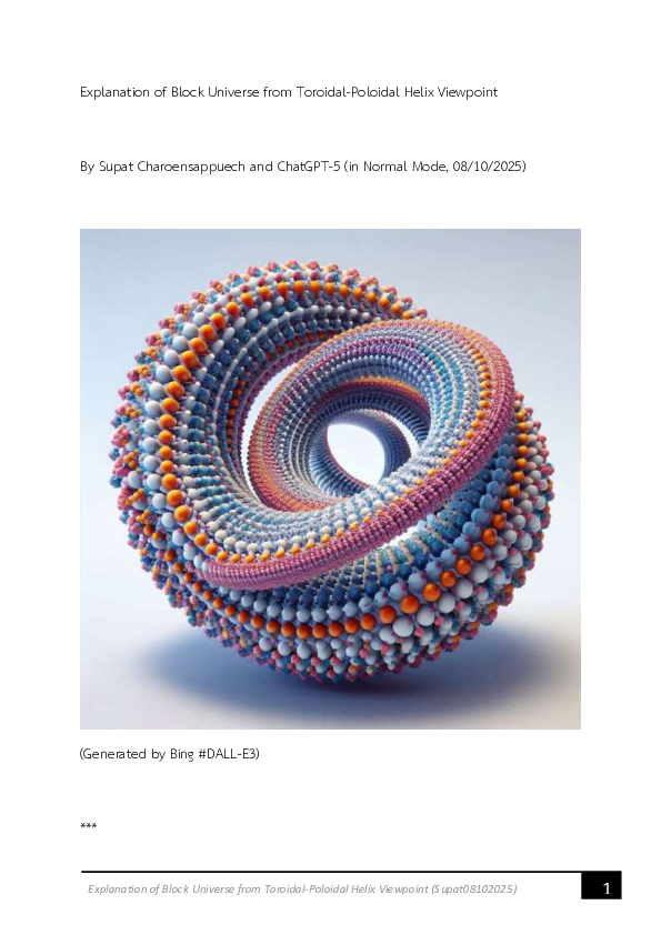 (PDF) Explanation of Block Universe from Toroidal-Poloidal Helix Viewpoint