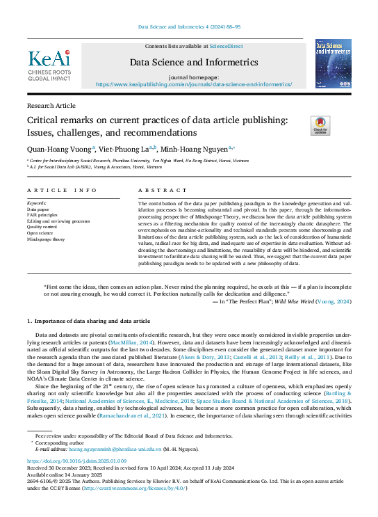 (PDF) Critical remarks on current practices of data article publishing ...