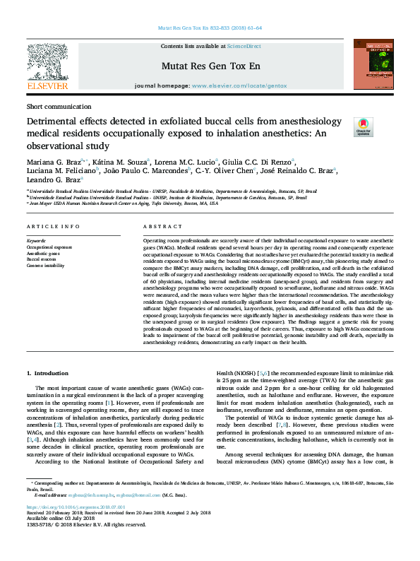 (PDF) Detrimental effects detected in exfoliated buccal cells from ...