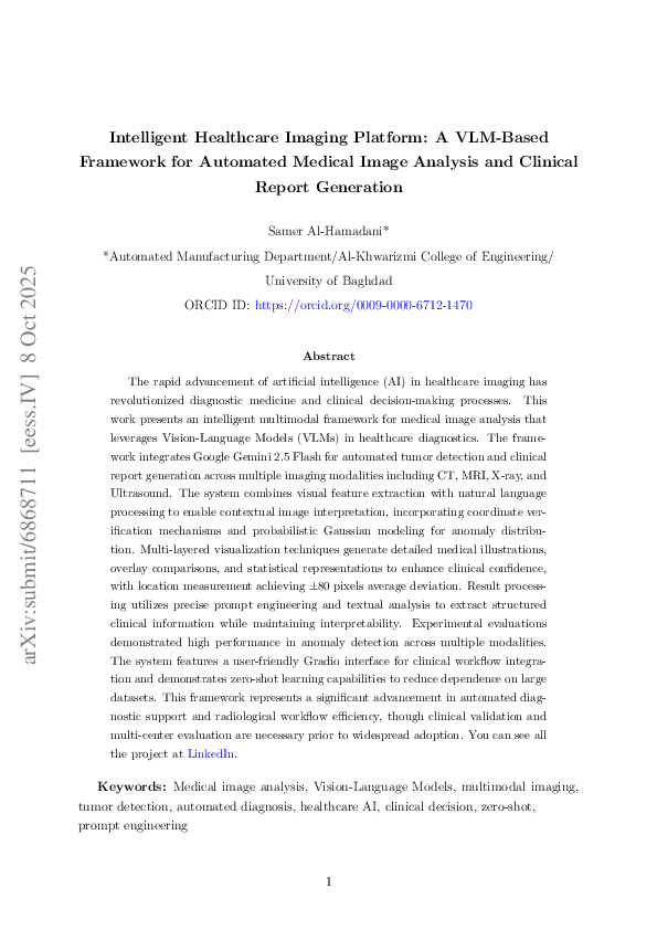 (PDF) Intelligent Healthcare Imaging Platform: A VLM-Based Framework ...