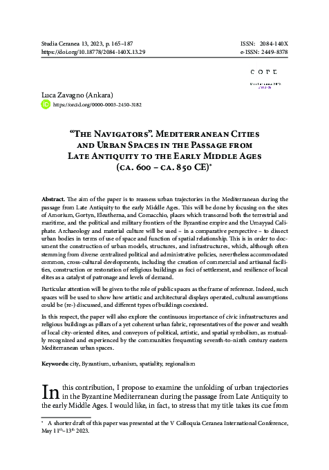 (PDF) “The Navigators”. Mediterranean Cities and Urban Spaces in the ...