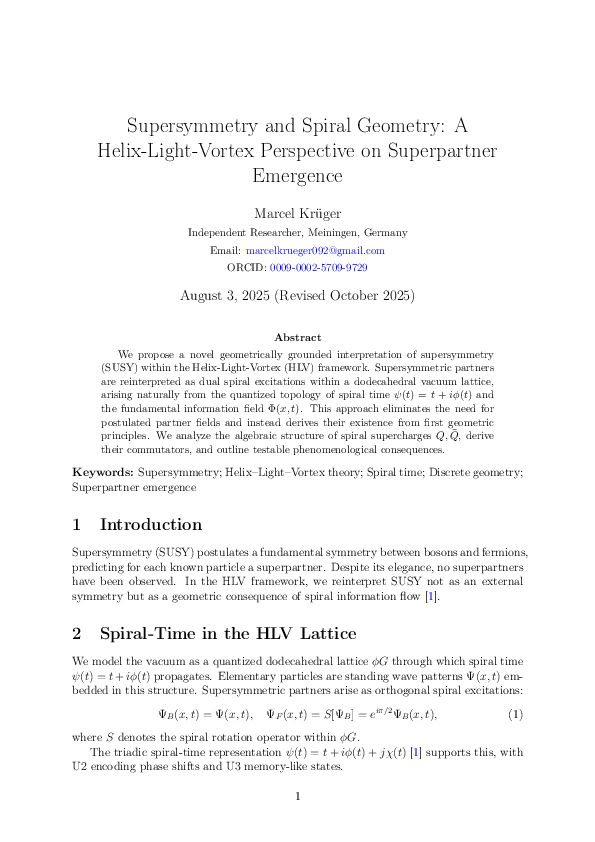 (PDF) Supersymmetry and Spiral Geometry: A Helix-Light-Vortex ...
