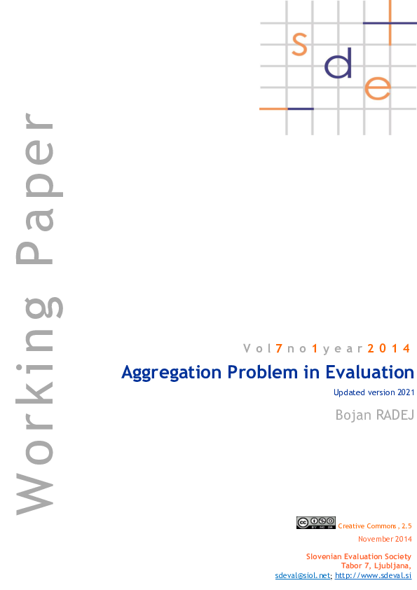 (PDF) Aggregation problem in Evaluation 2021