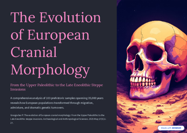 (PDF) The Evolution of European Cranial Morphology From the Upper ...
